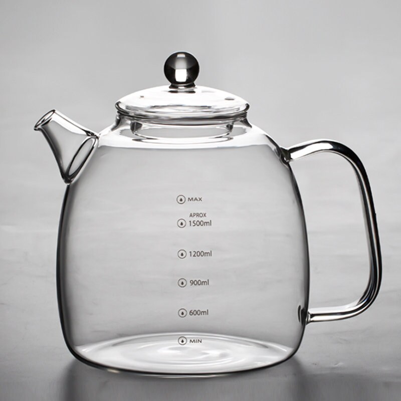 High Borosilicate Glass Teapot, Heat-resistant Teapot, Tea Water ...