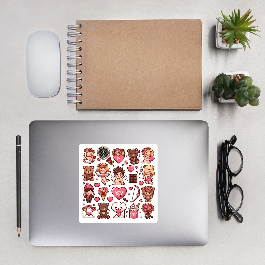 Valentine's Day Bubble-free Stickers Valentine's Day Bubble Stickers - Etsy