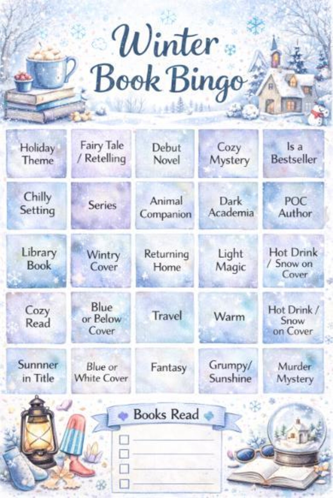 Book Bingo Journal Pages - Etsy