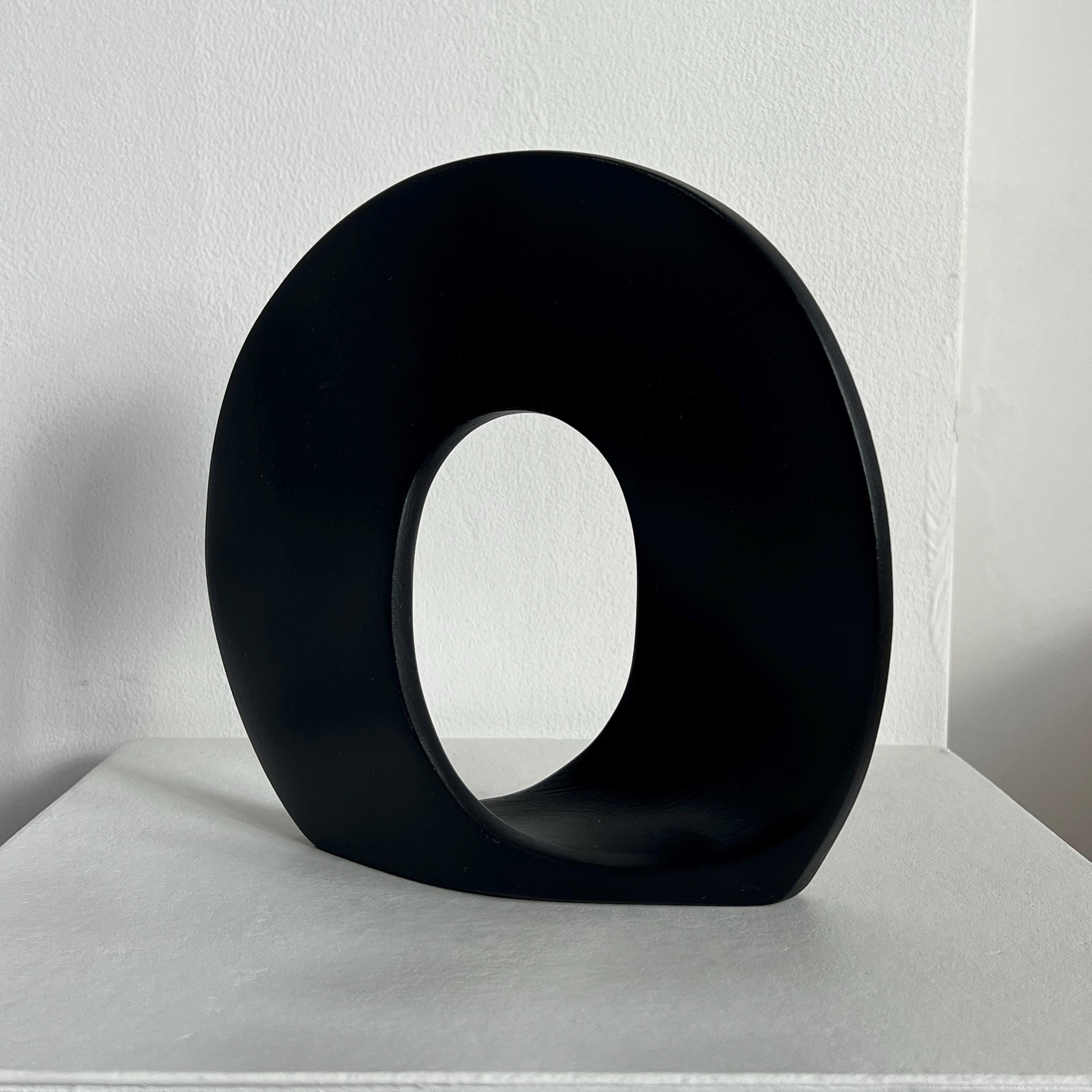 Abstract Sculpture Mobius Strip Black Ceramic Sculpture Infinity ...