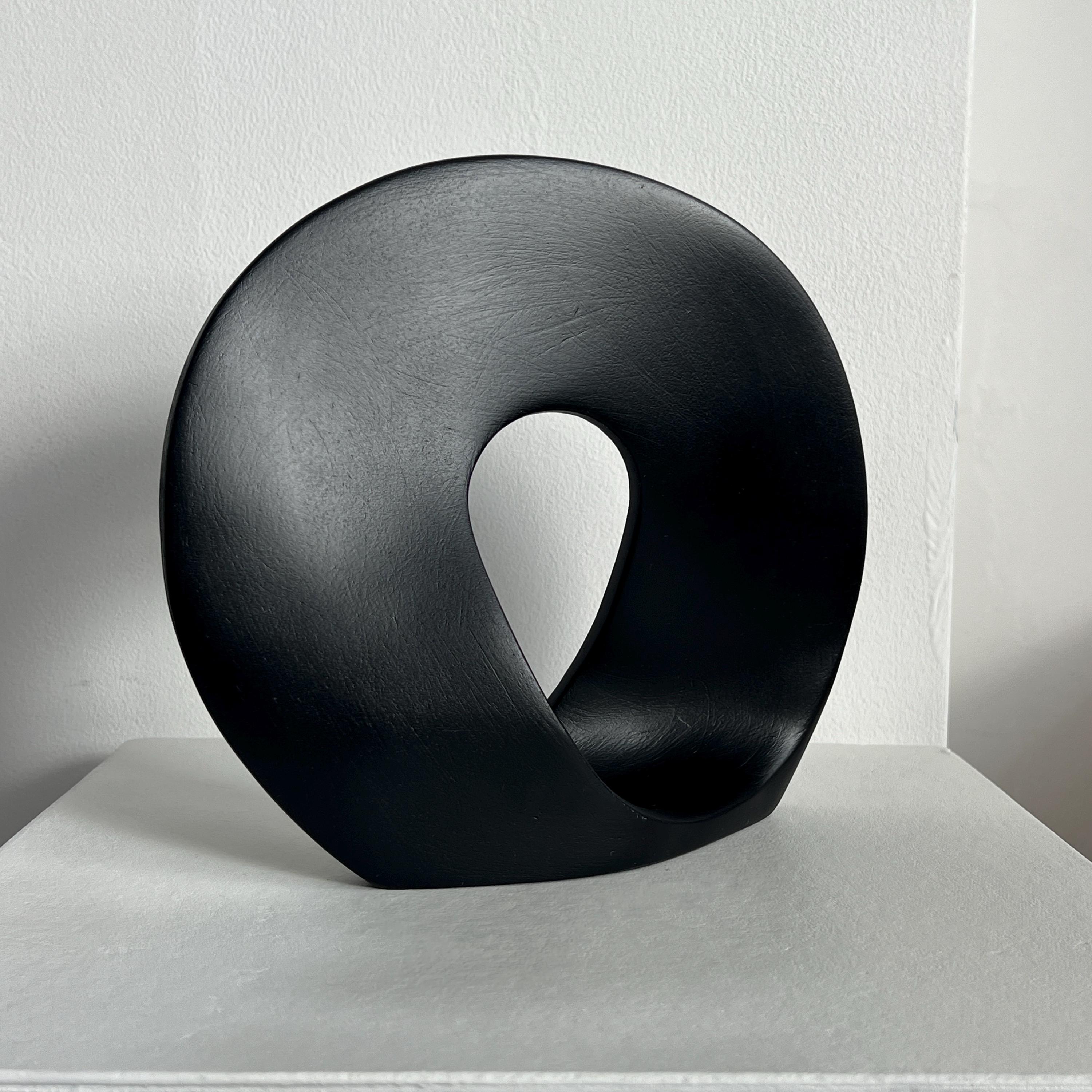 Abstract Sculpture Mobius Strip Black Ceramic Sculpture Infinity ...