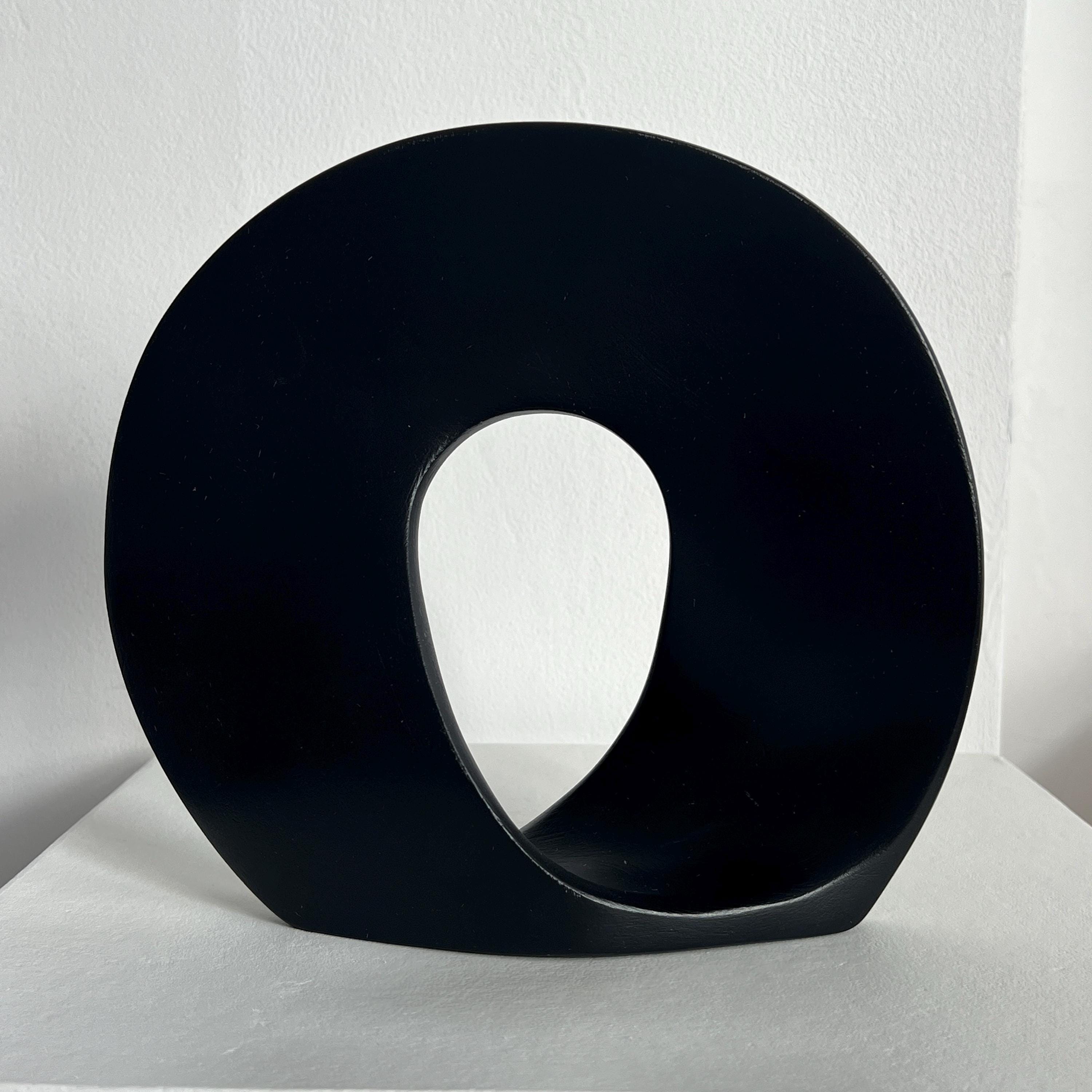 Abstract Sculpture Mobius Strip Black Ceramic Sculpture Infinity ...