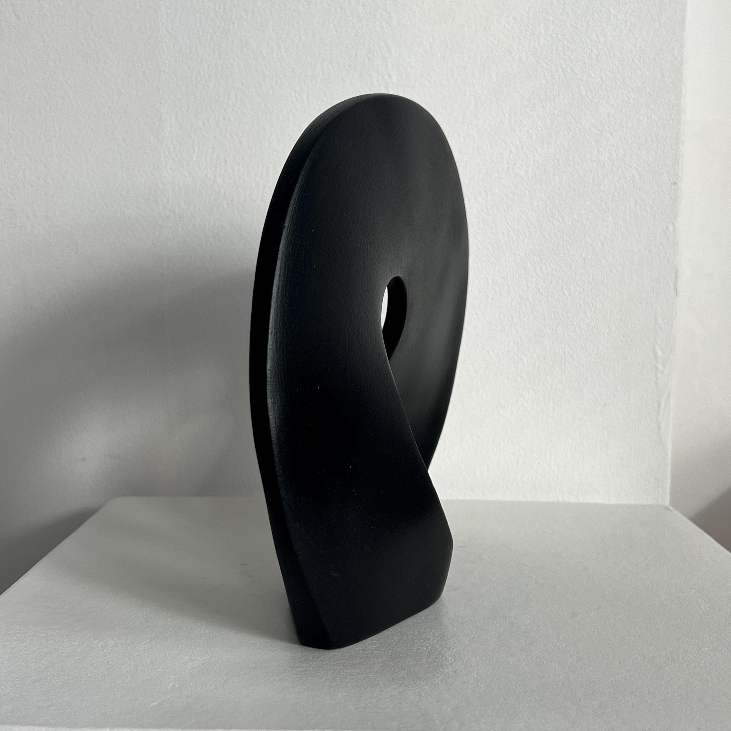 Abstract Sculpture Mobius Strip Black Ceramic Sculpture Infinity ...