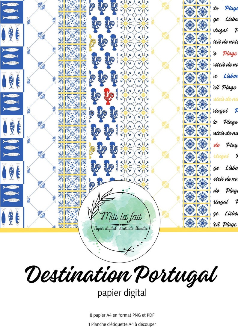 Destination Portugal - Digital Paper SCRAPBOOKING / Creative Hobbies - Etsy