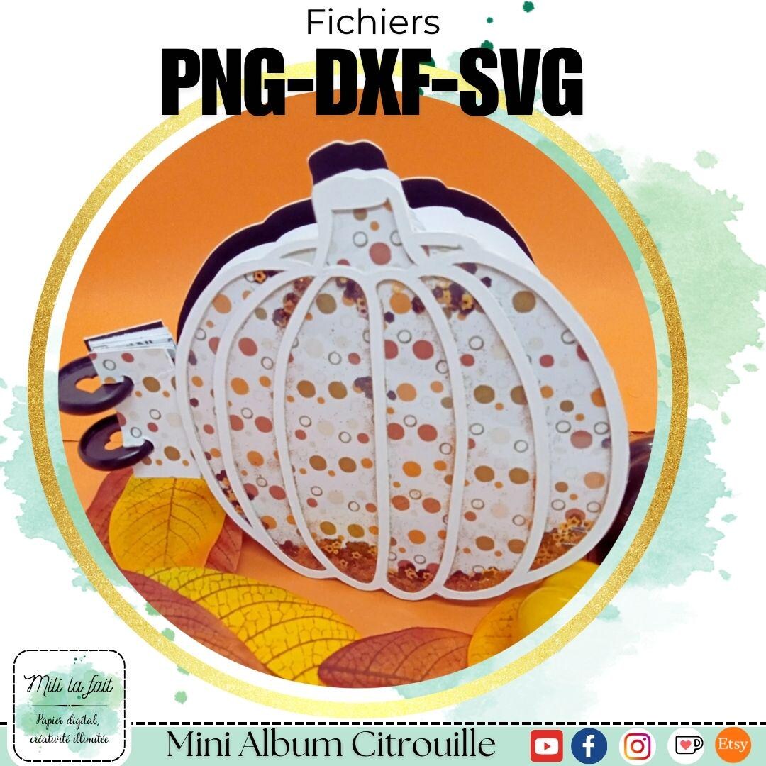 Pumpkin Mini Album Silhouette and Cricut Cutting Files PNG-DXF-SVG - Etsy
