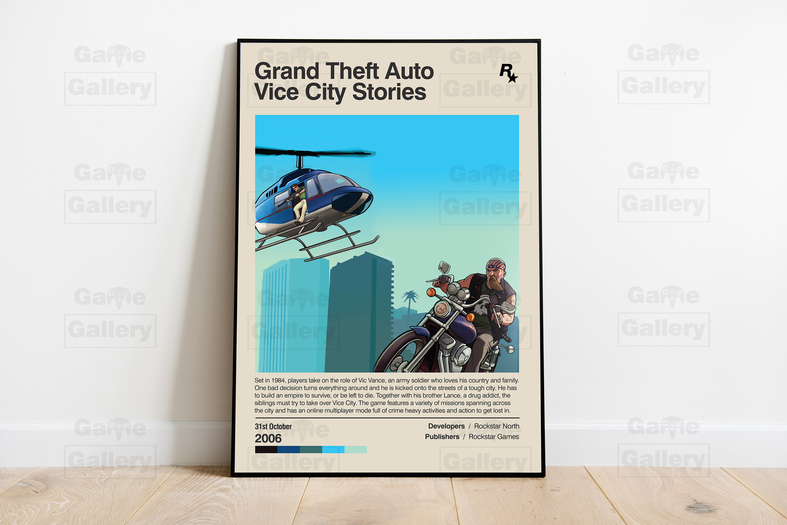 Grand Theft Auto Vice City Stories Poster Gaming Room Poster Video Game ...