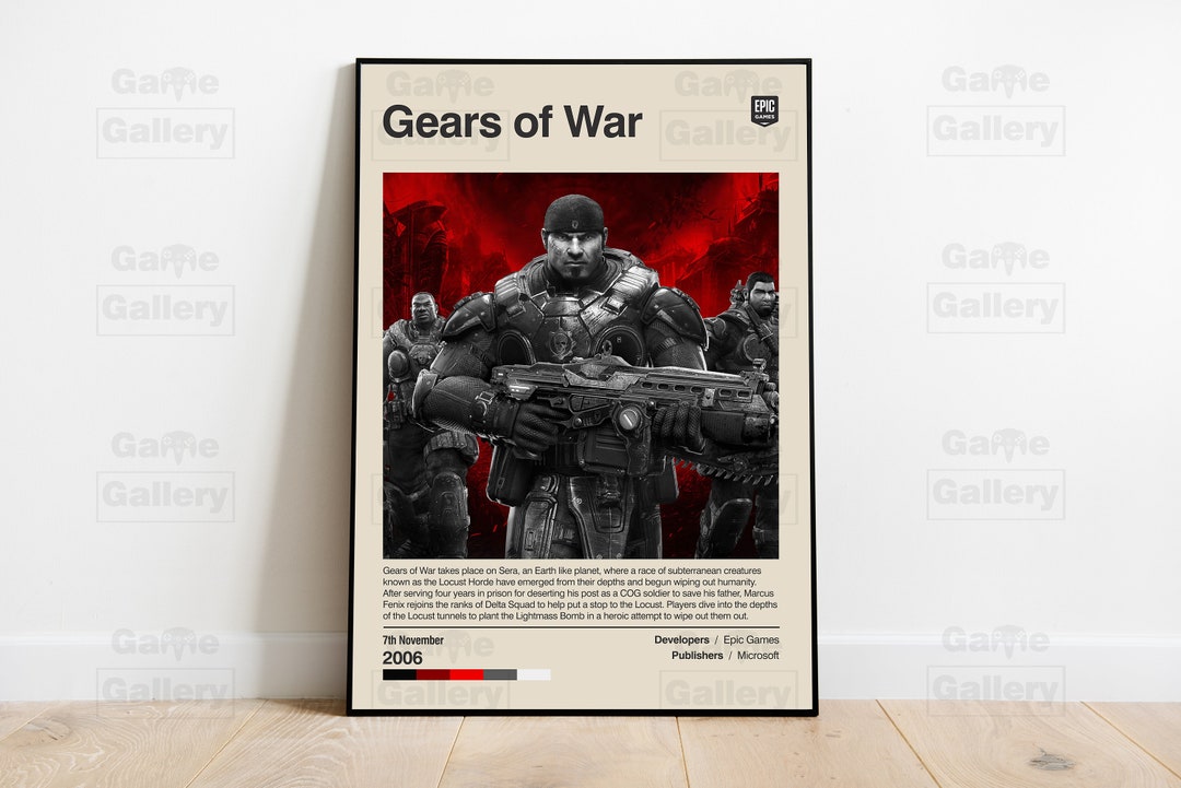 Gears of War Poster Gaming Room Poster Video Game Poster Gaming Wall ...