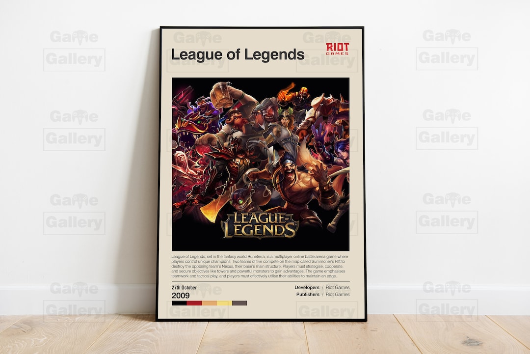 League of Legends Poster Digital Download Gaming Room Poster Video Game ...
