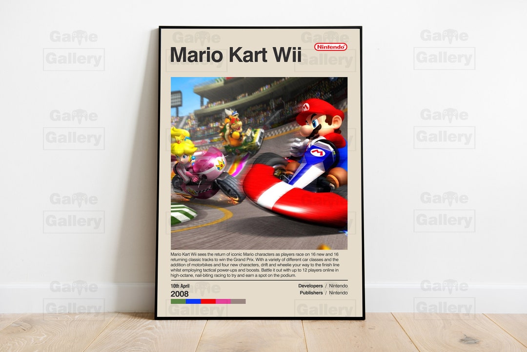 Mario Kart Wii Poster Gaming Room Poster Video Game Poster Gaming Wall ...