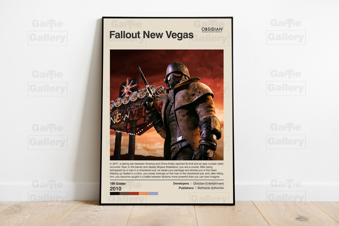 Fallout New Vegas Poster Gaming Room Poster Video Game Poster Gaming ...