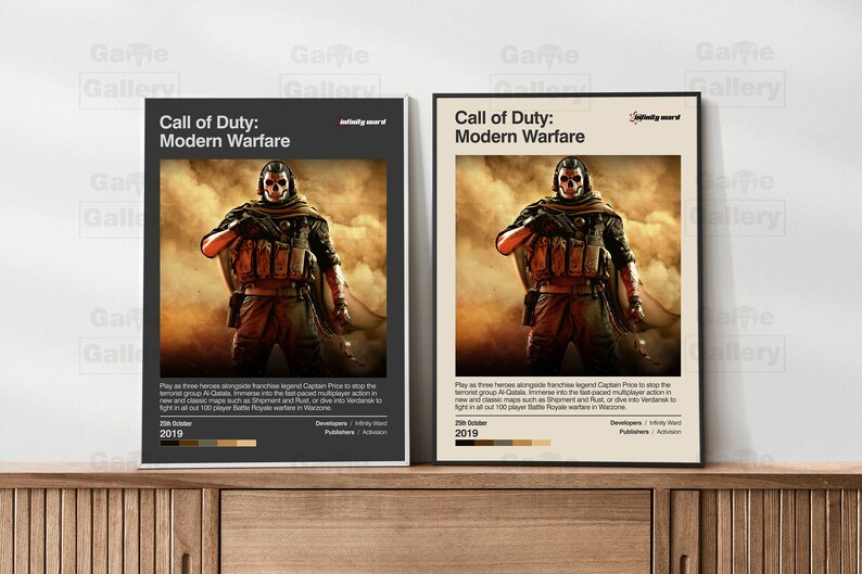 Call of Duty Modern Warfare 2019 Poster Gaming Room Poster Video Game ...
