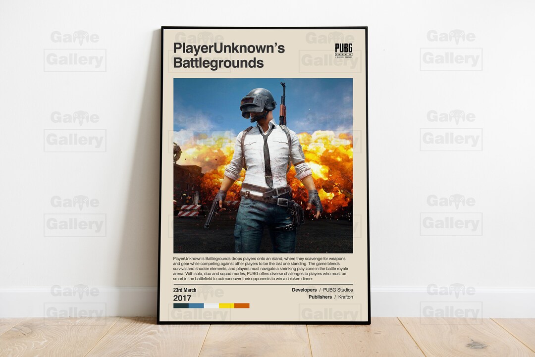 Playerunknown's Battlegrounds PUBG Poster Gaming Room Poster Video Game ...