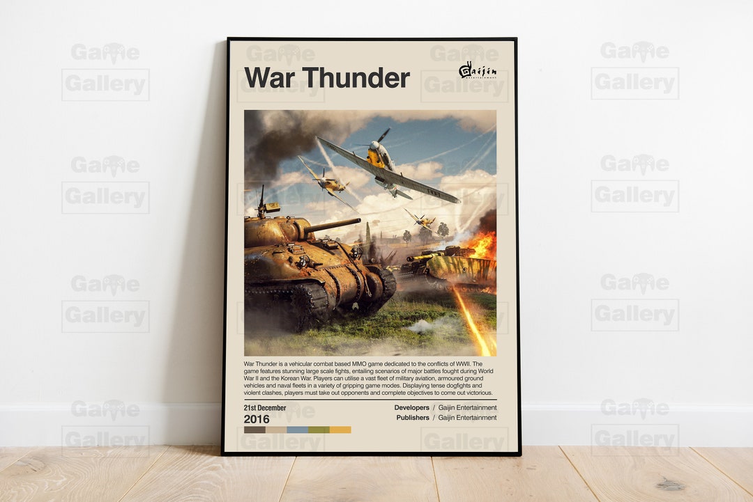 War Thunder Poster Gaming Room Poster Video Game Poster Gaming Wall ...
