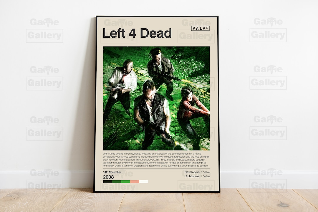 Left 4 Dead Poster Gaming Room Poster Video Game Poster Gaming Wall ...