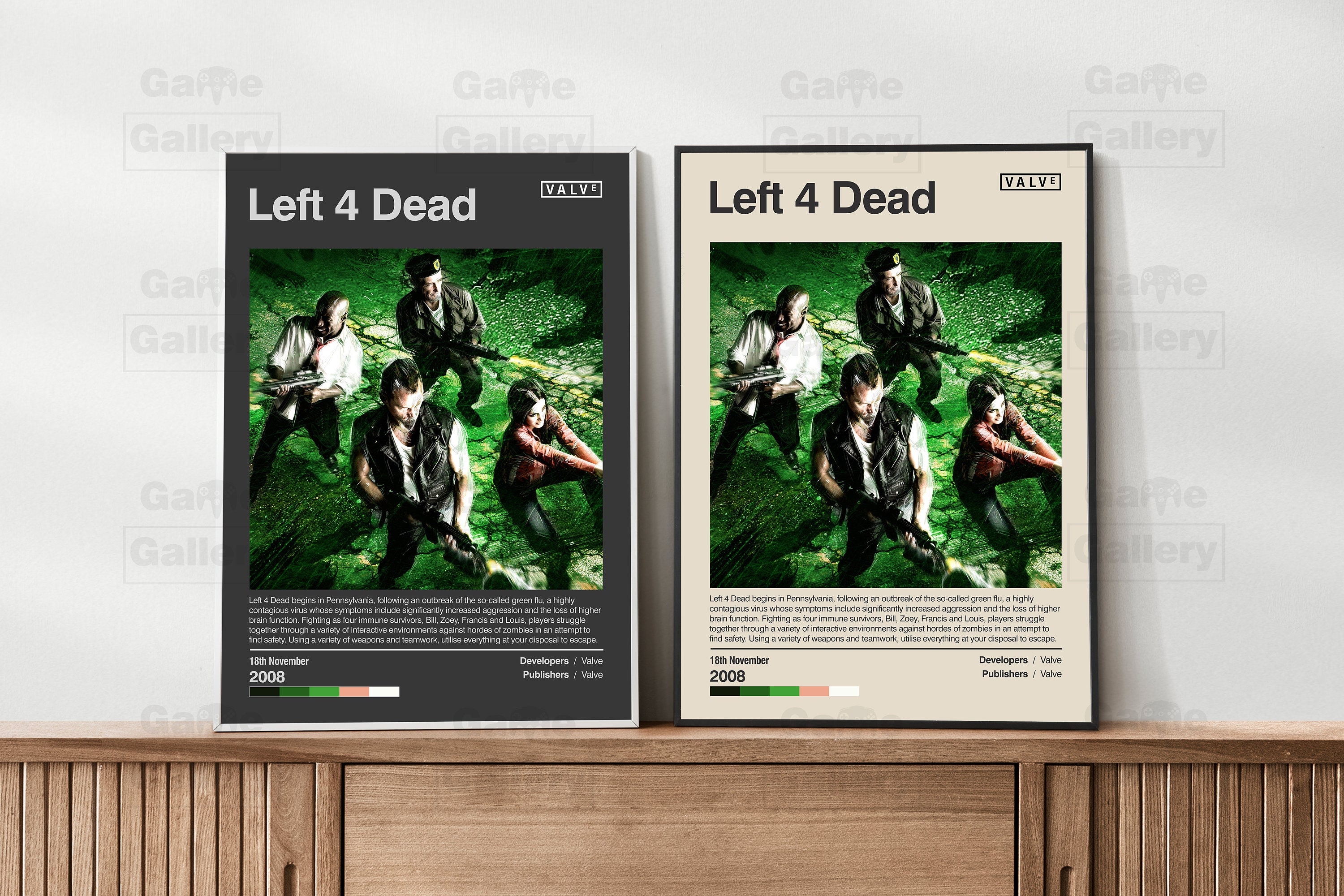 Left 4 Dead Poster Gaming Room Poster Video Game Poster Gaming Wall ...