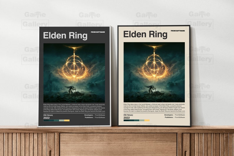 Elden Ring Poster Gaming Room Poster Video Game Poster Gaming Wall ...