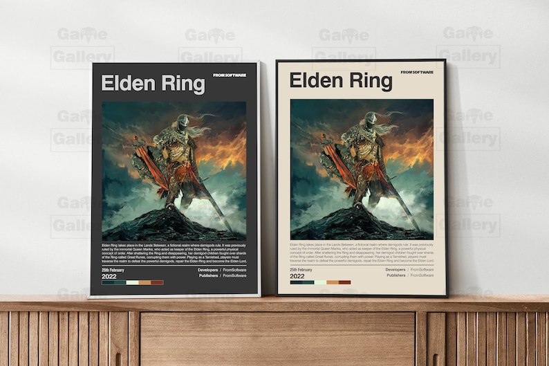 Elden Ring Poster Gaming Room Poster Video Game Poster Gaming Wall ...