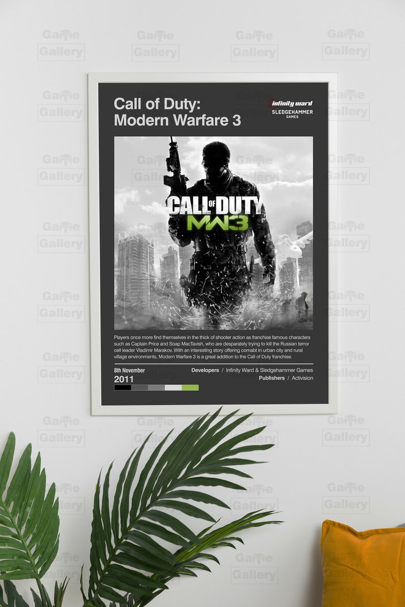 Call of Duty Modern Warfare 3 Poster Gaming Room Poster Video Game ...