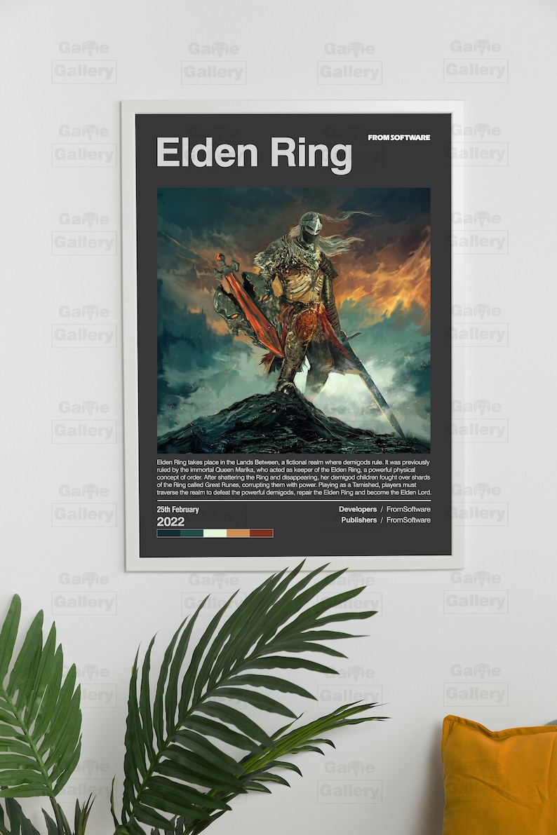 Elden Ring Poster Gaming Room Poster Video Game Poster Gaming Wall ...