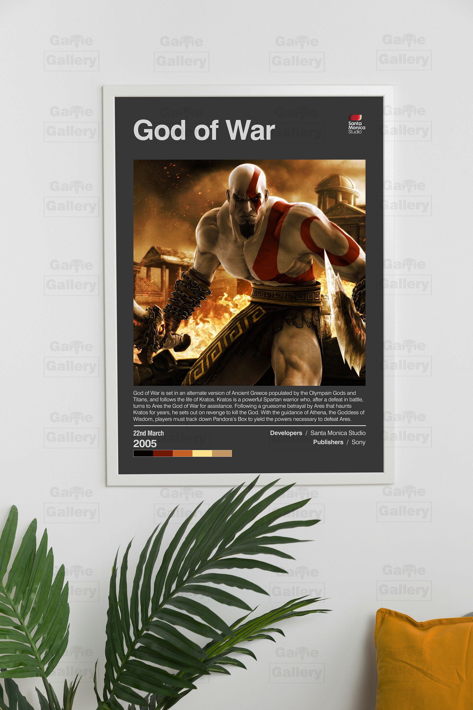 God of War Poster Gaming Room Poster Video Game Poster Gaming Wall ...