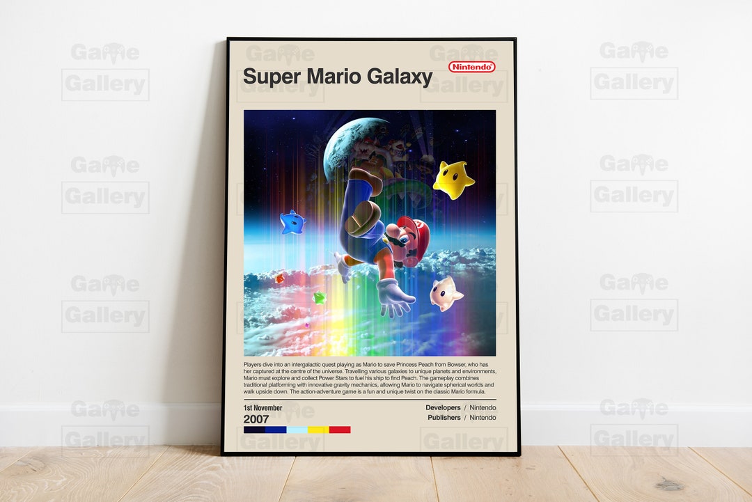 Super Mario Galaxy Poster Gaming Room Poster Video Game Poster Gaming ...