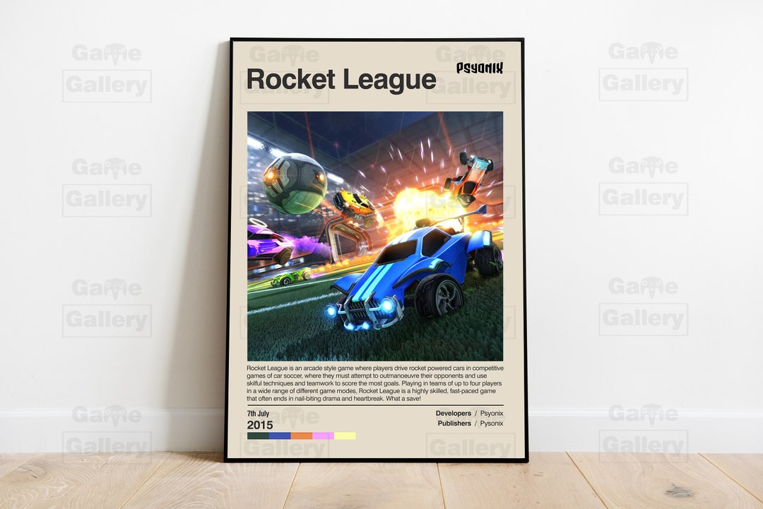 Rocket League Poster Gaming Room Poster Video Game Poster Gaming Wall ...