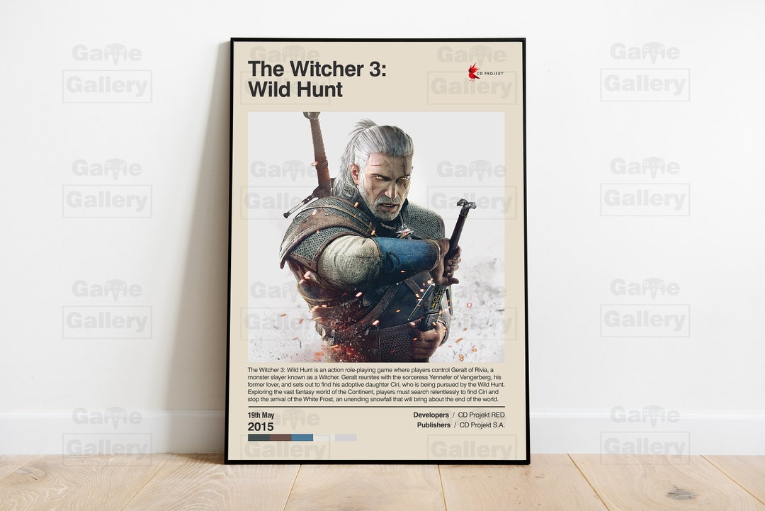 The Witcher 3 Wild Hunt Poster Gaming Room Poster Video Game Cover ...