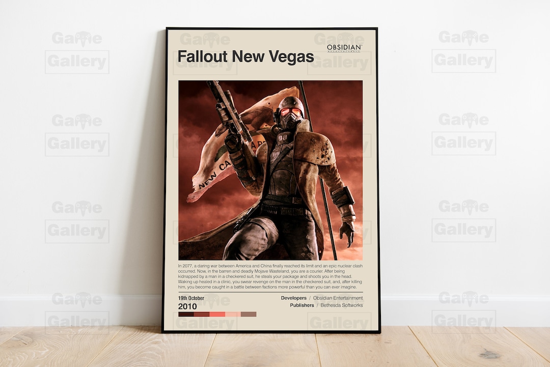 Fallout New Vegas Poster Gaming Room Poster Video Game Poster Gaming ...