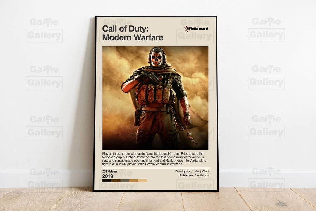 Call of Duty Modern Warfare 2019 Poster Gaming Room Poster Video Game ...