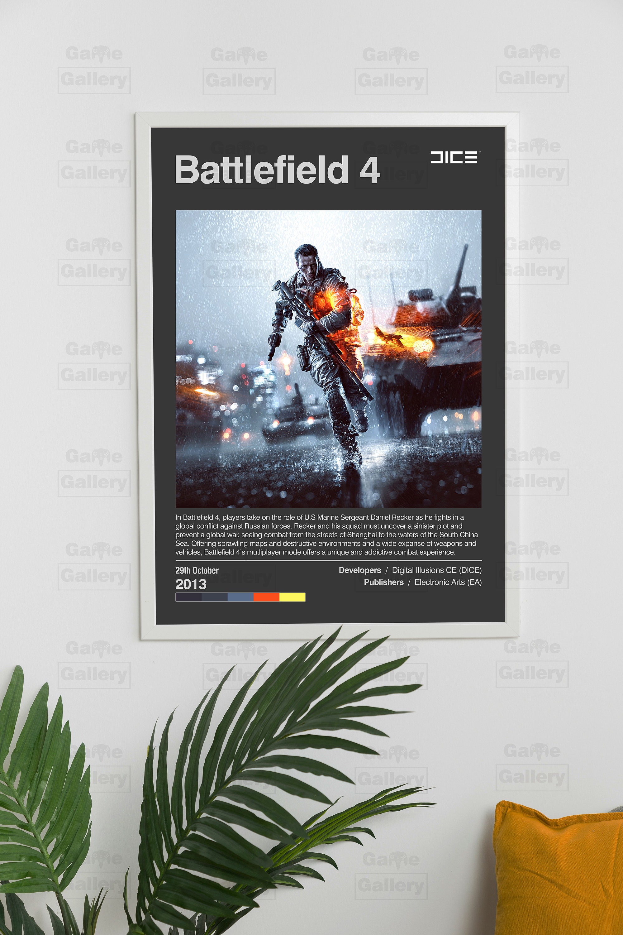 Battlefield 4 Poster Gaming Poster Video Game Poster Gaming Room Decor ...