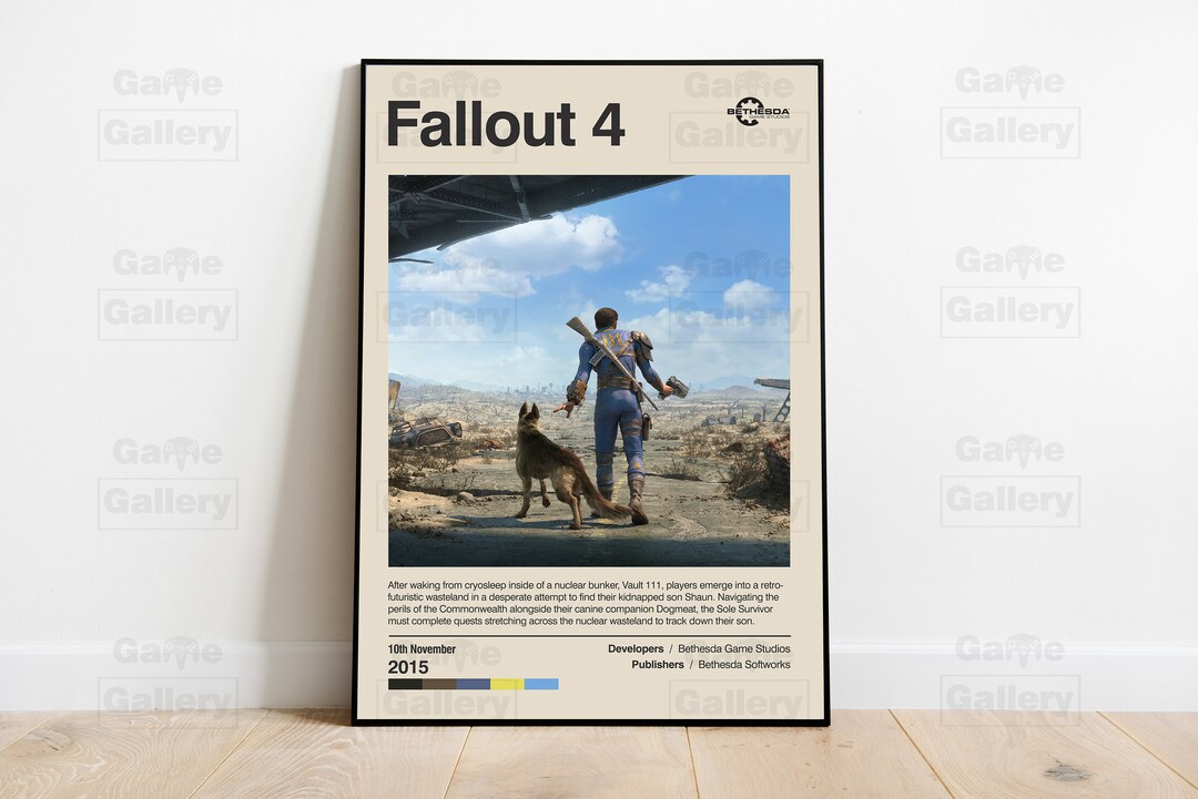 Fallout 4 Poster Gaming Room Poster Videospiel Poster Gaming ...