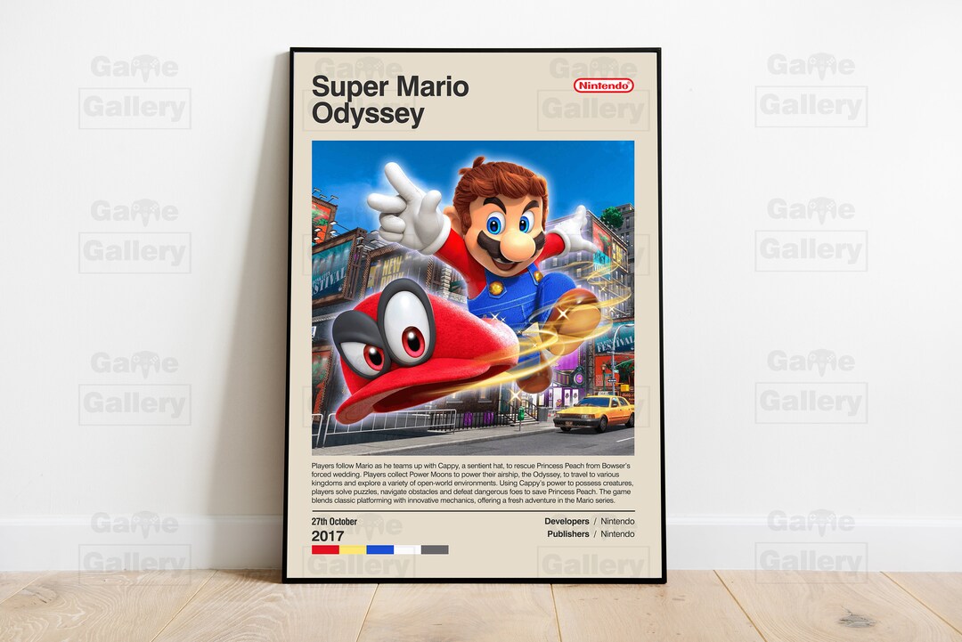 Super Mario Odyssey Poster Gaming Room Poster Video Game Poster Gaming ...