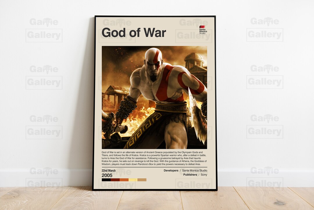 God of War Poster Gaming Room Poster Video Game Poster Gaming Wall ...