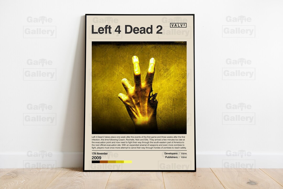 Left 4 Dead 2 Poster Gaming Room Poster Video Game Poster Gaming Wall ...