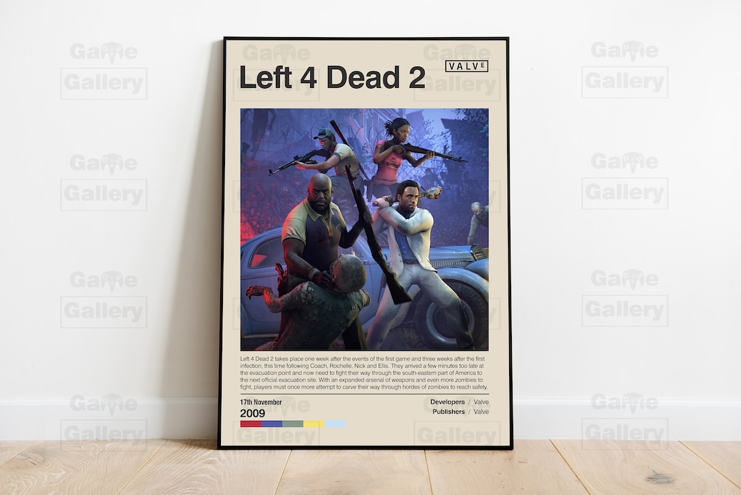 Left 4 Dead 2 Poster Gaming Room Poster Video Game Poster Gaming Wall ...