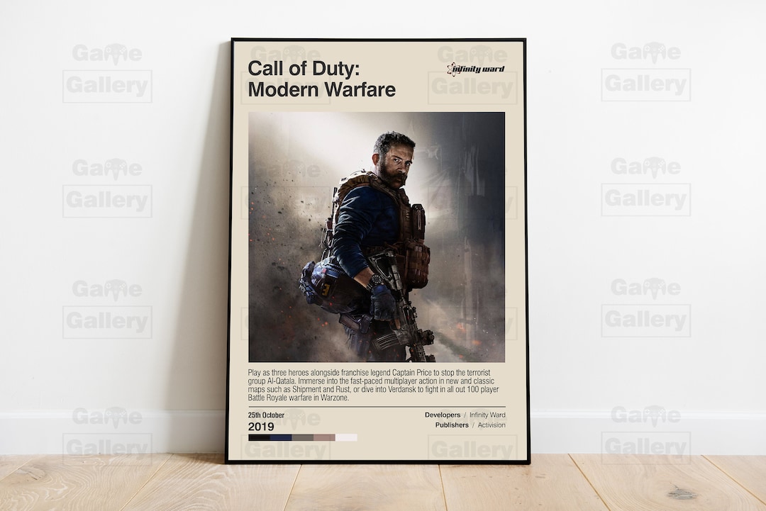 Call of Duty Modern Warfare 2019 Poster Gaming Room Poster Video Game ...