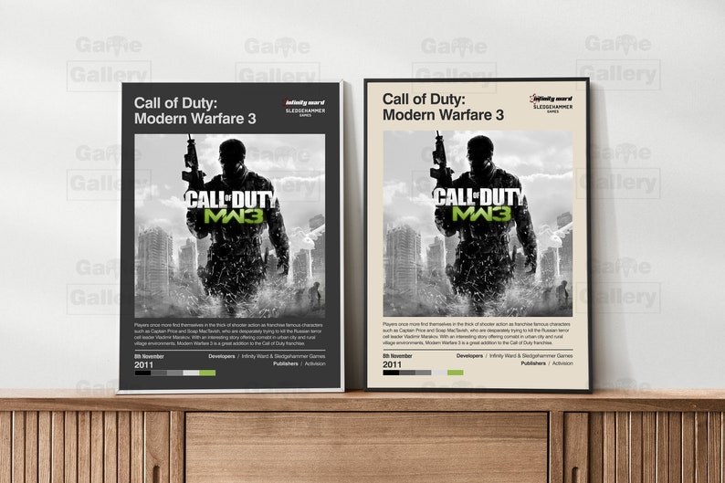 Call of Duty Modern Warfare 3 Poster Gaming Room Poster Video Game ...