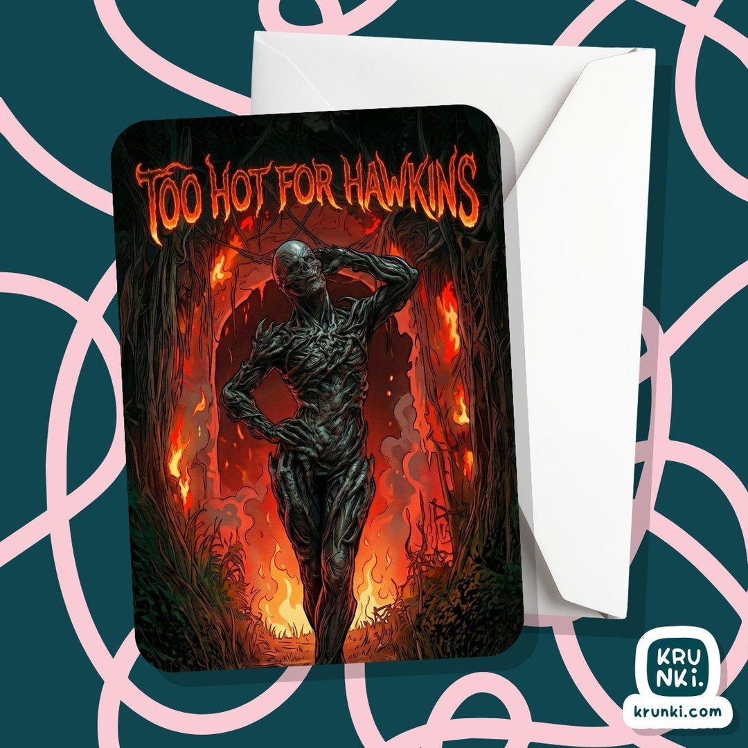 Funny Vecna Birthday Card | “too Hot for Hawkins” Stranger Things ...