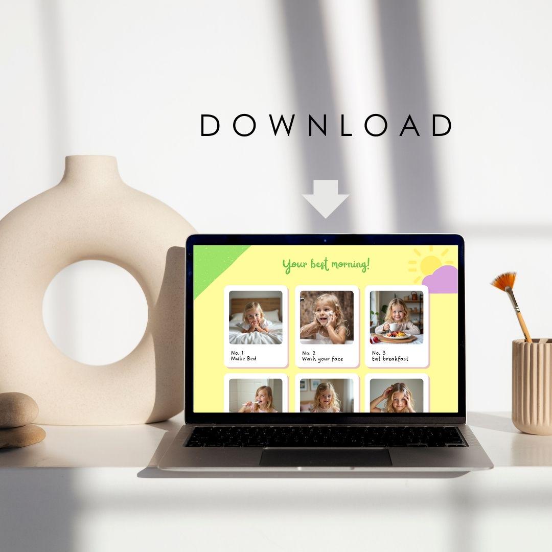 Visual Schedule for Kids, Morning/ Afternoon/ Evening Routine, Daily ...