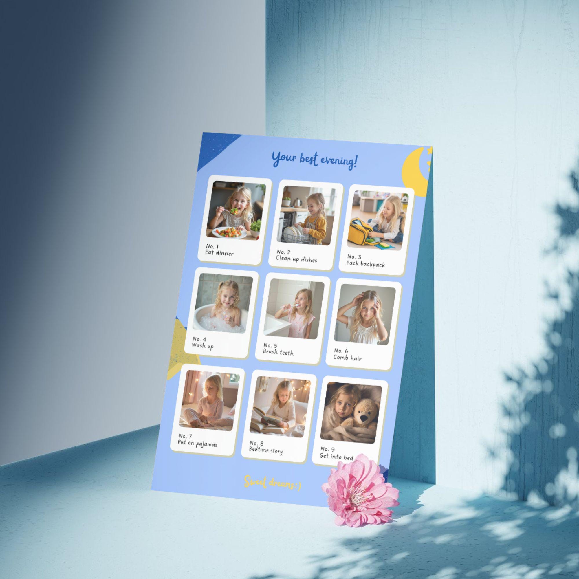 Visual Schedule for Kids, Morning/ Afternoon/ Evening Routine, Daily ...