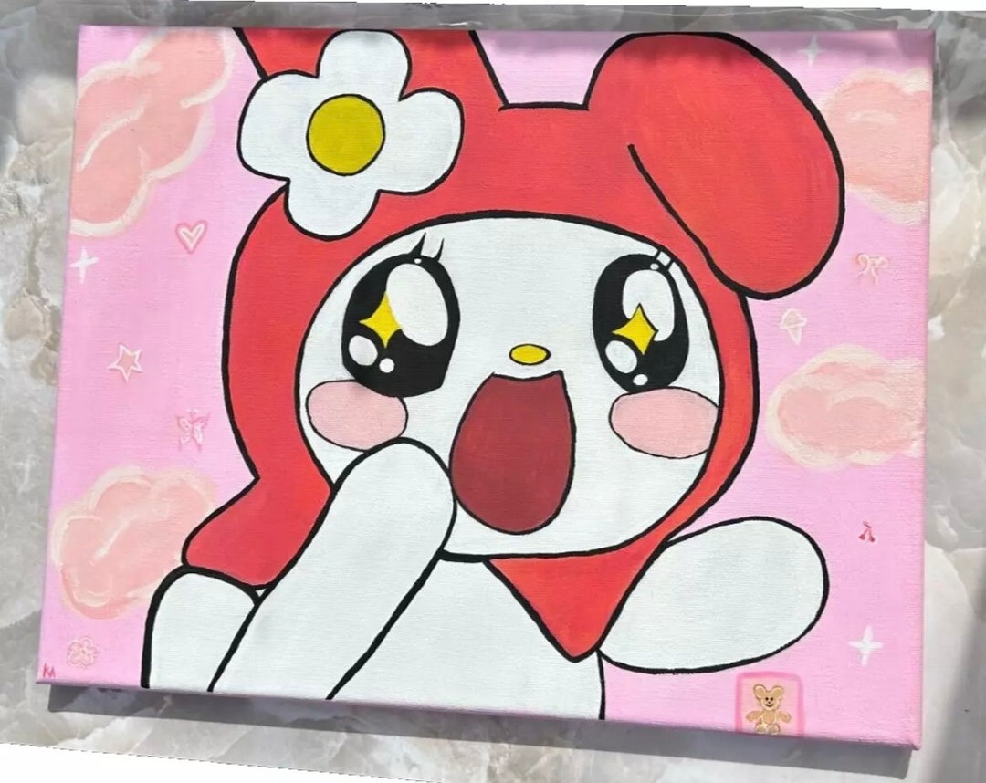 My Melody Art Wall Art Painting Anime Wall Decor Gaming Art Tv - Etsy