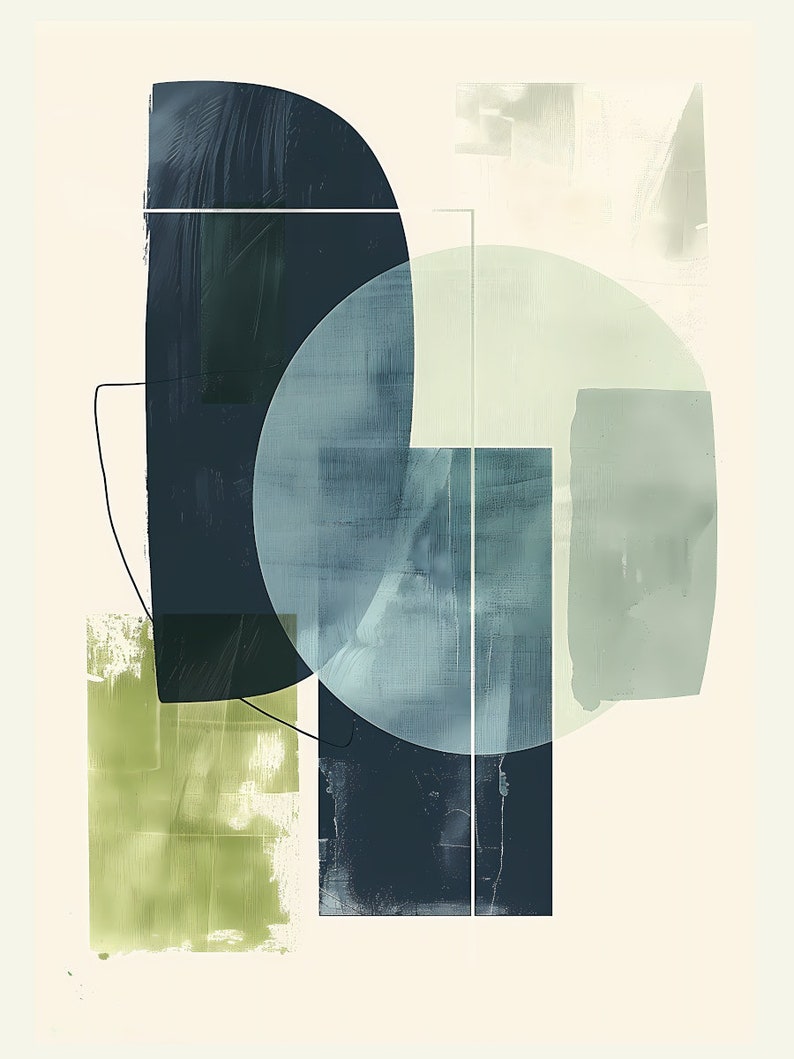 Printable Boho Wall Art Set of 3 Abstract Shapes & Colors Bohemian ...