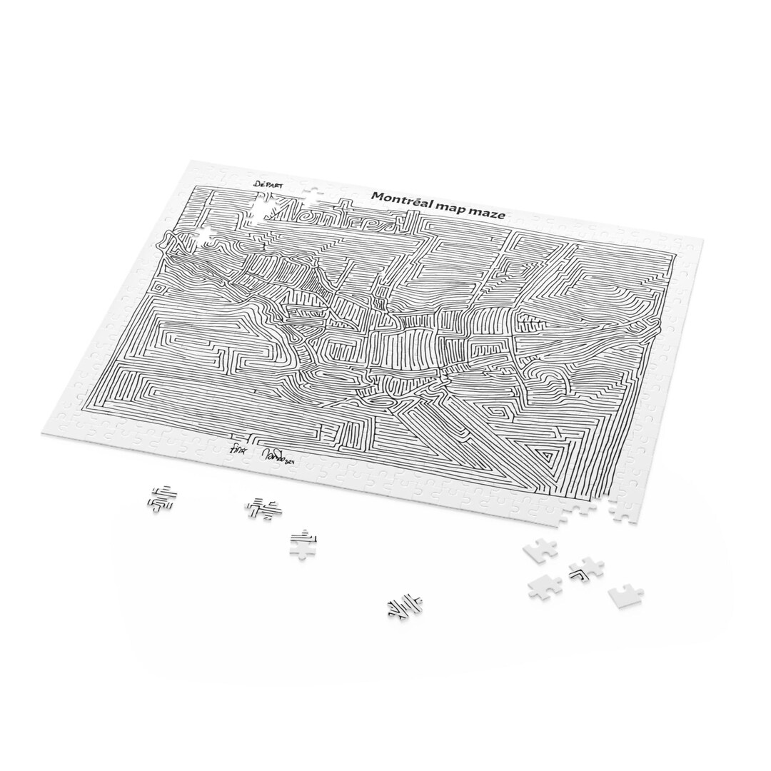 Montreal Map Maze Puzzle - Etsy