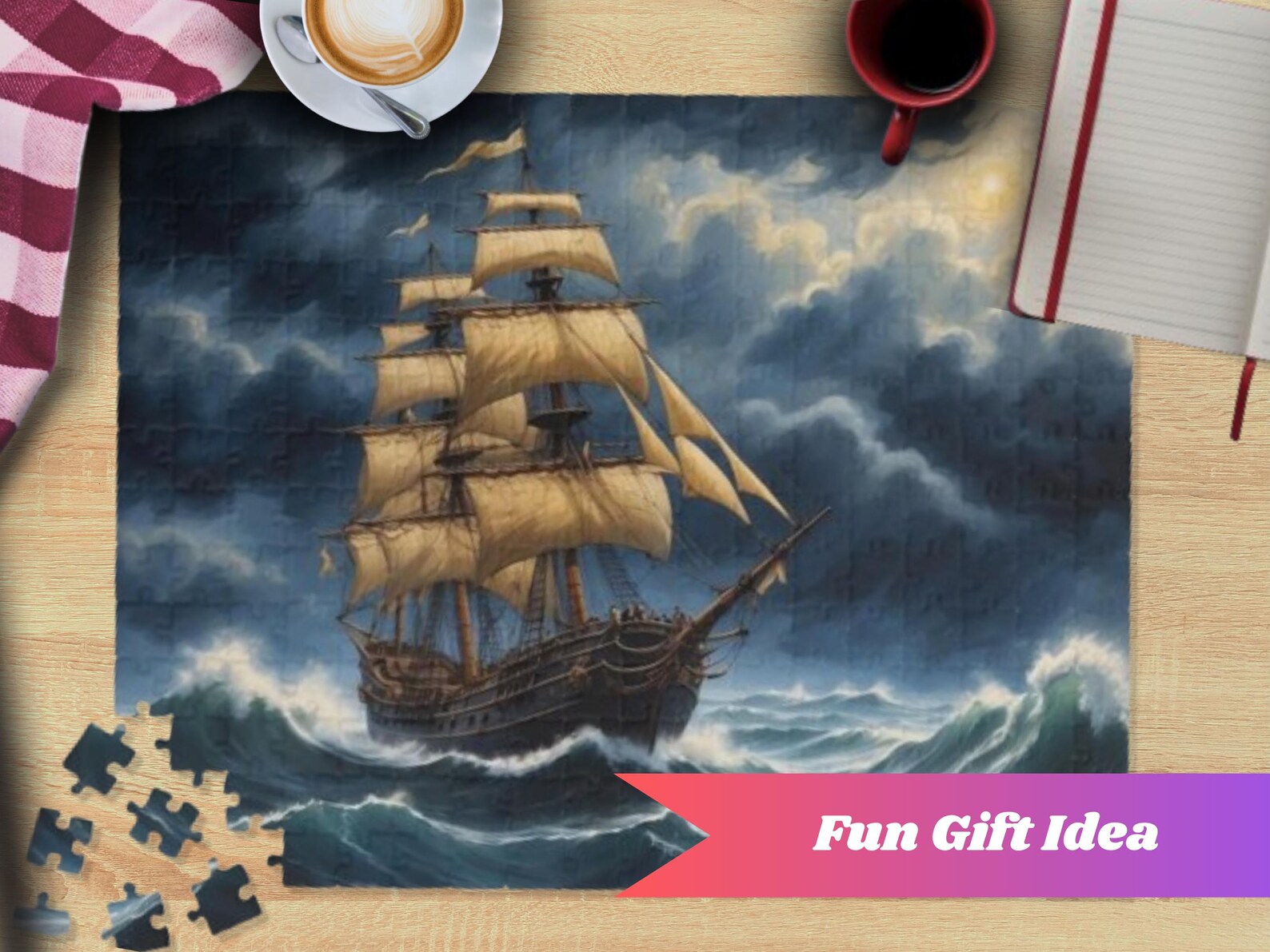 Stormy Seas | Spanish Galleon | Ship | Art | Gift | Family | Jigsaw ...