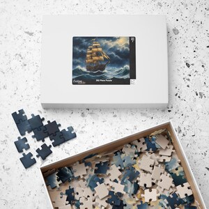 Stormy Seas Spanish Galleon Ship Art Gift Family Jigsaw Puzzle - Etsy