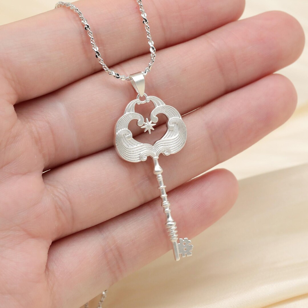 The Zodiac Aquarius Key Necklace S925 Silver, Constellation of Aquarius ...