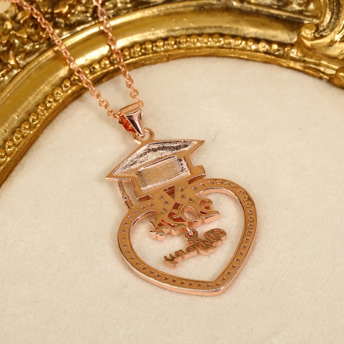 Personalized Graduation Necklace, College Necklace, Custom Bachelor Cap ...