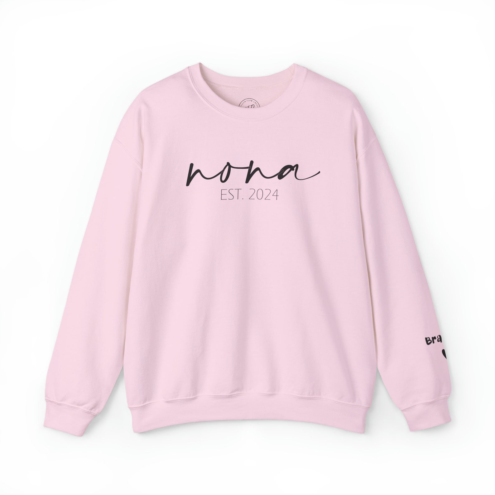 Nona Est. 2024 Sweatshirt Personalized Crew Neck for New Grandmas, Nona ...