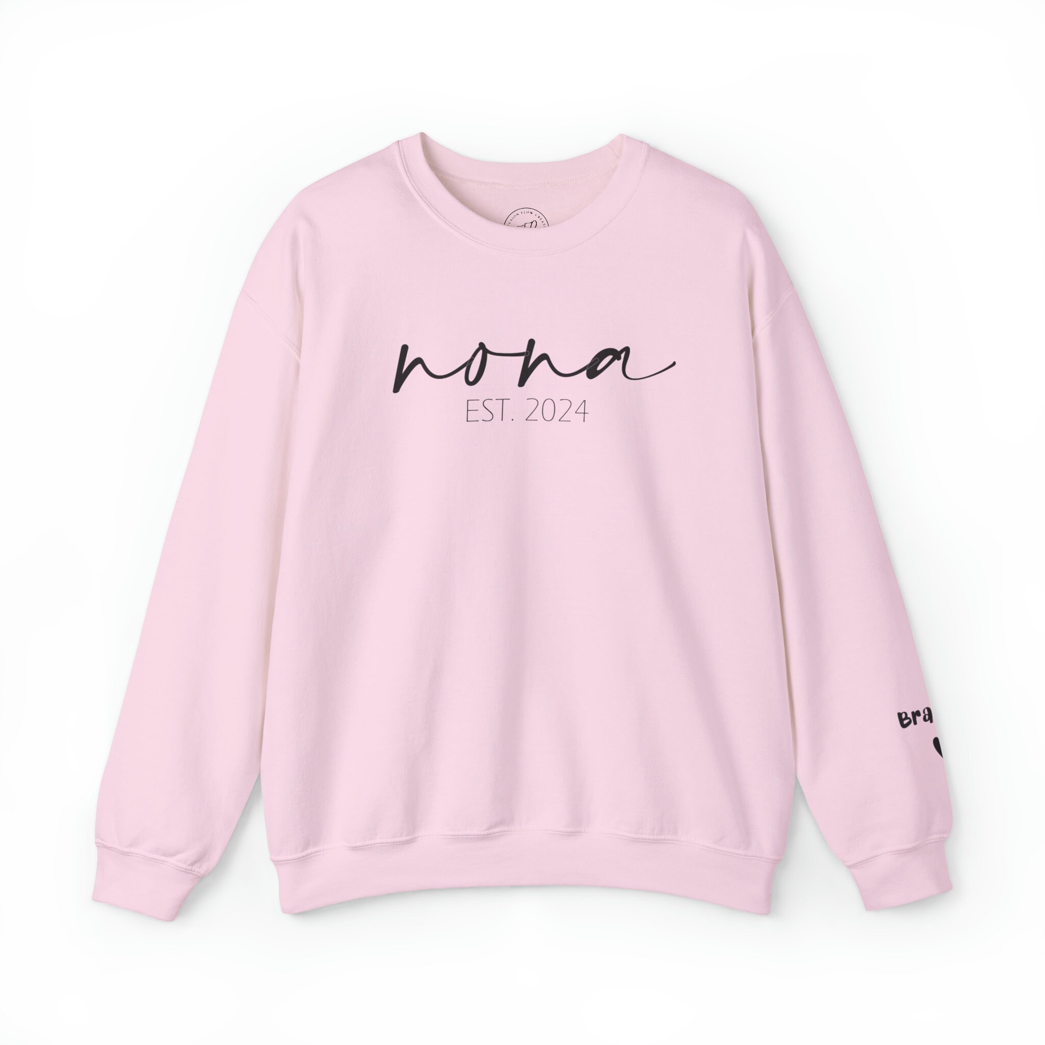 Nona Est. 2024 Sweatshirt Personalized Crew Neck for New Grandmas, Nona ...