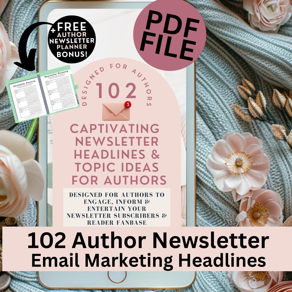 102 Author Newsletter Headlines: Email Marketing Ideas (PDF) - Etsy